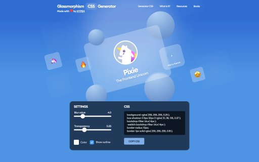 Glassmorphism CSS Generator — Find fast & responsive websites on SITEJOY
