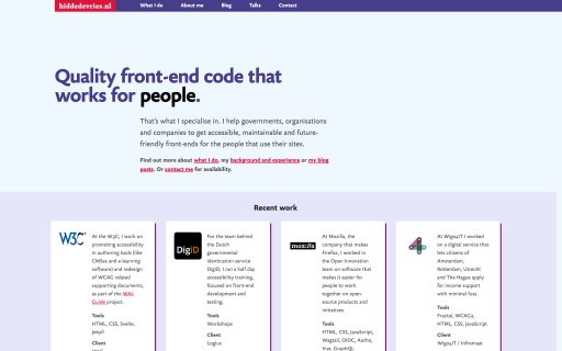 Hidde de Vries — Find fast & responsive websites on SITEJOY