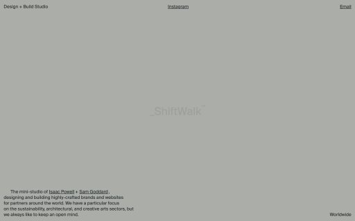 ShiftWalk — Find fast & responsive websites on SITEJOY