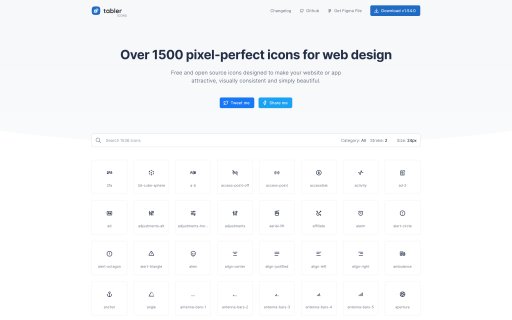 Tabler Icons — Find fast & responsive websites on SITEJOY