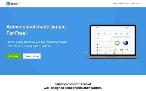 tabler — Find fast & responsive websites on SITEJOY