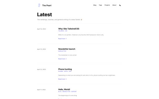The Pearl — Find fast & responsive websites on SITEJOY