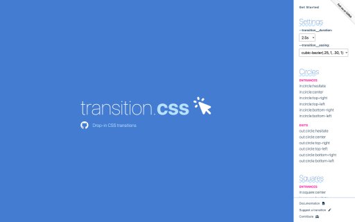 Transition.css — Find fast & responsive websites on SITEJOY